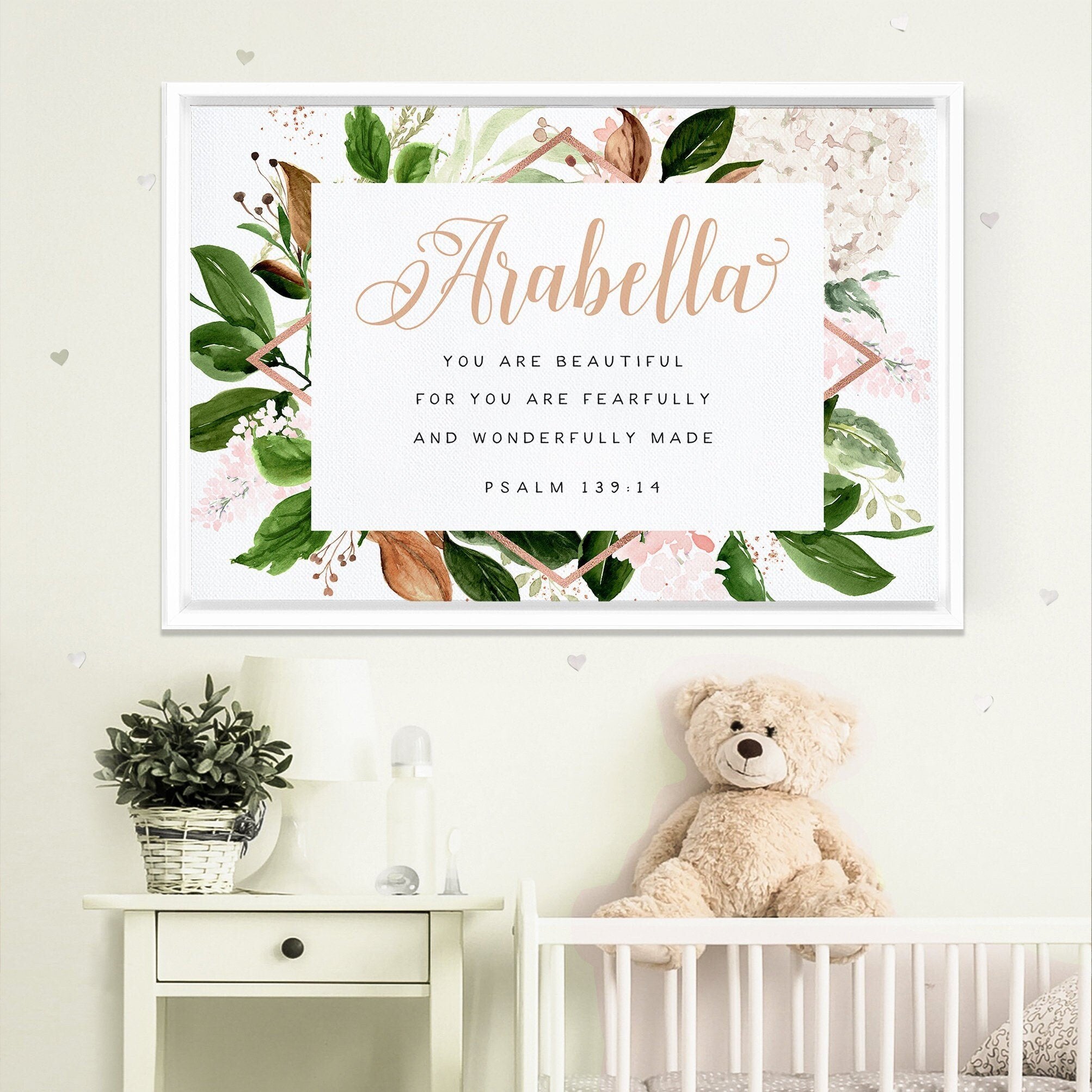 Fearfully & Wonderfully Made Psalm 139:14 | Custom Nursery Art ...