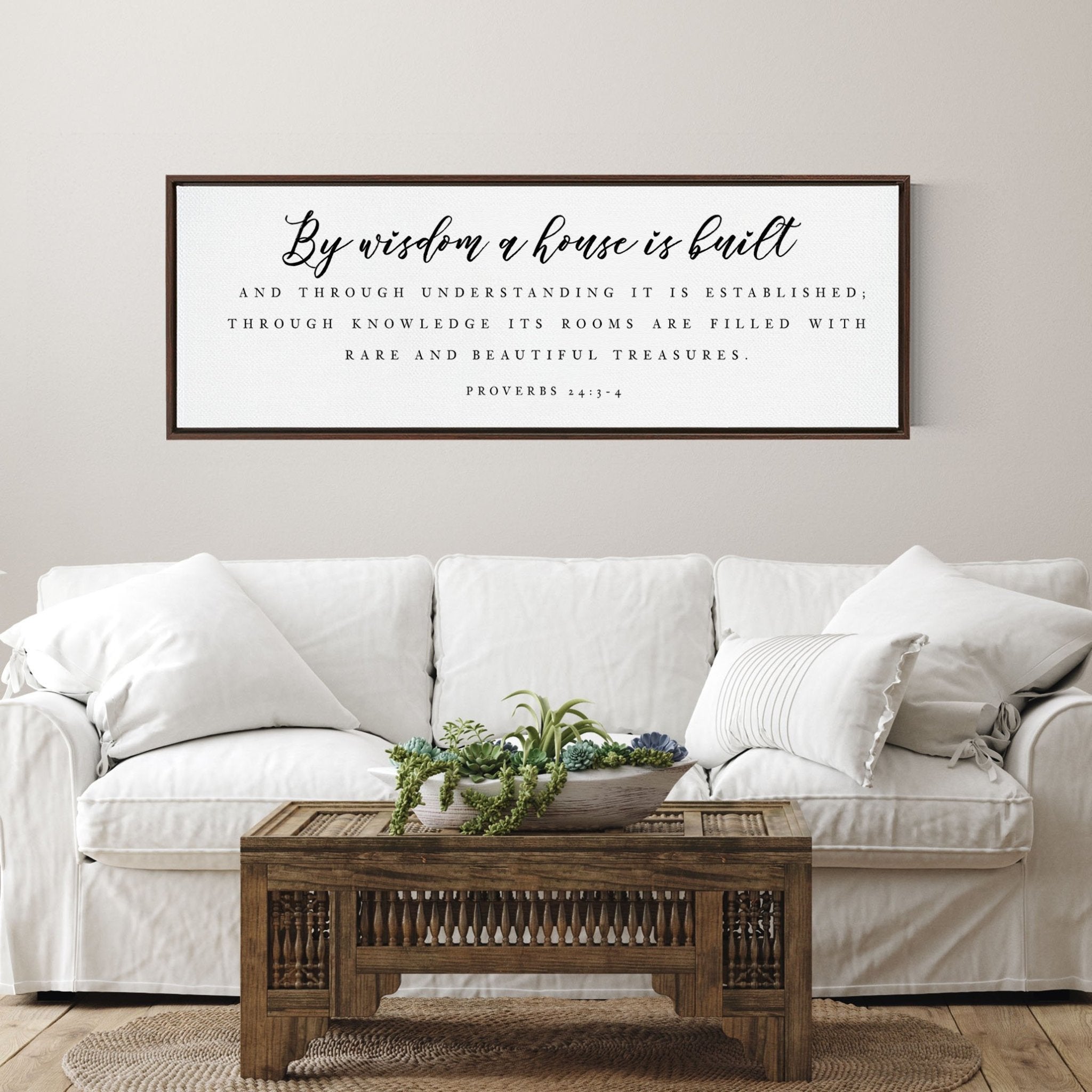 By Wisdom A House Is Built | Scripture Christian Wall Art | Proverbs 2 ...