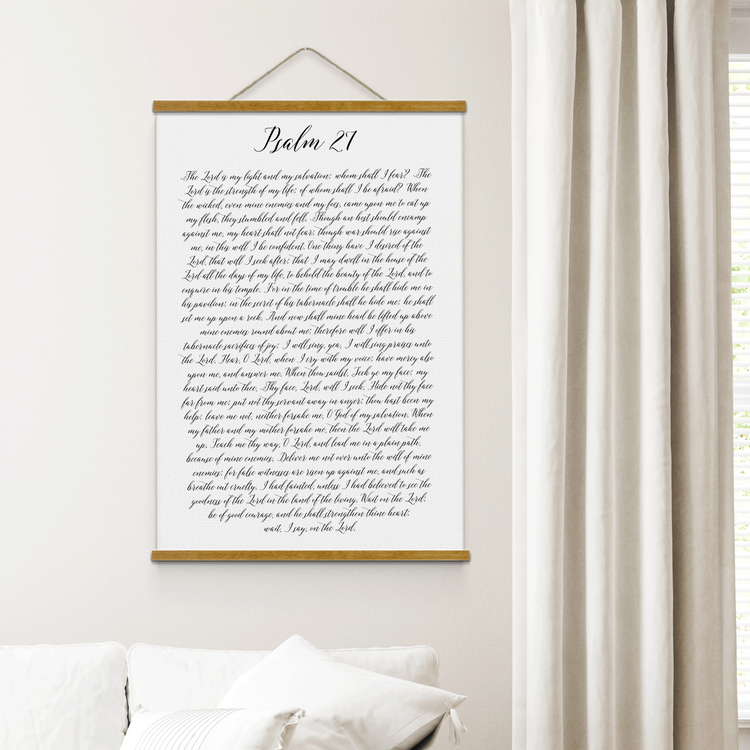 Psalm 27 Scripture Hanging Canvas – Forever Written