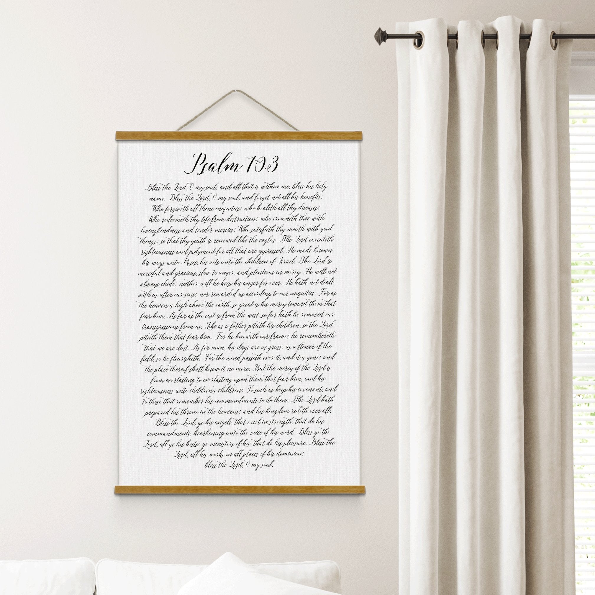 Psalm 103 Scripture Hanging Canvas – Forever Written