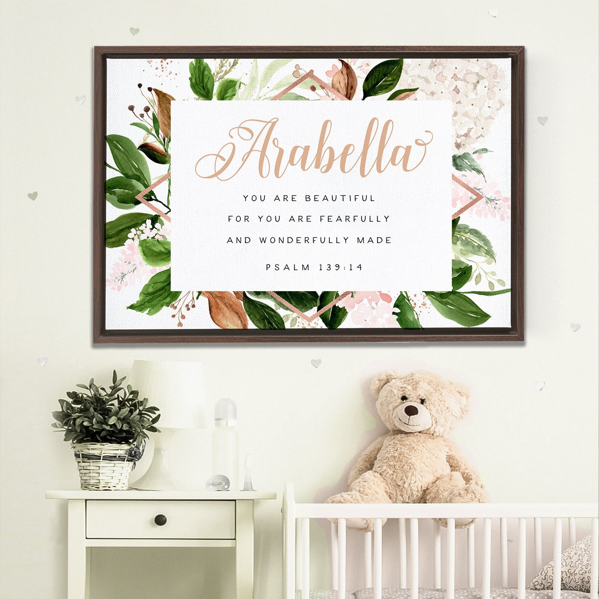 Fearfully & Wonderfully Made Psalm 139:14 | Custom Nursery Art ...